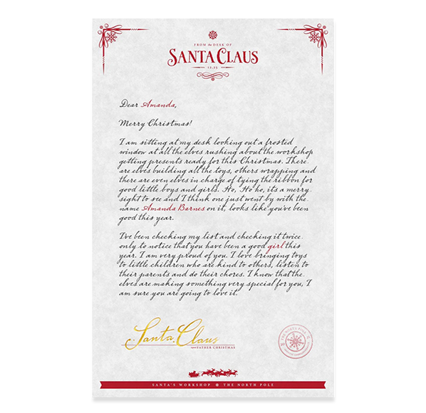 Santa's Red Letter | What if Santa Wrote Back | The Original Letter ...