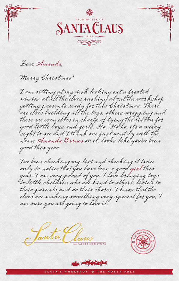 Santa's Red Letter | What if Santa Wrote Back | The Original Letter ...